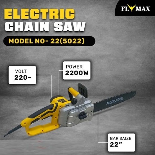 Flymax 22 Inch 2200W Electric Chain Saw 550Mm 5022