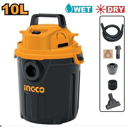 Ingco 1000W Wet & Dry Vacuum Cleaner 10Ltr Vc10101 - Unboxtools.com ...